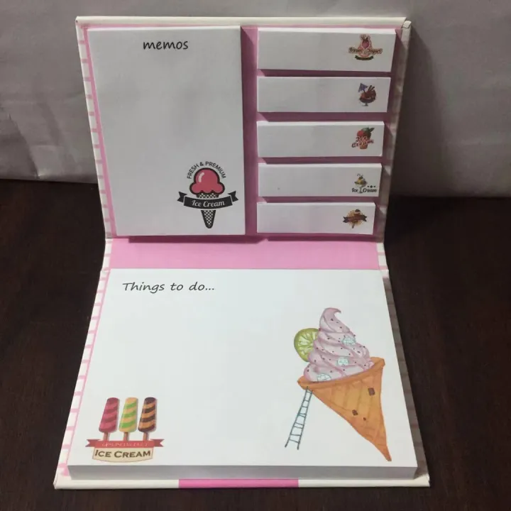 Ice Cream Sticky NoteDesign (19cm X 11cm) | Lazada PH
