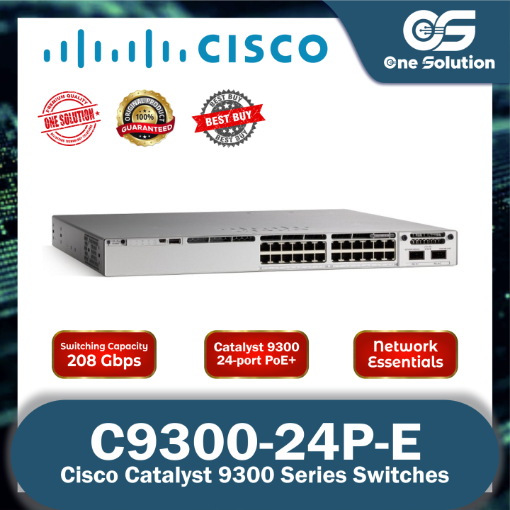 Cisco Catalyst 9300 Series Switch C9300-24P-E Network Essential 24-port ...