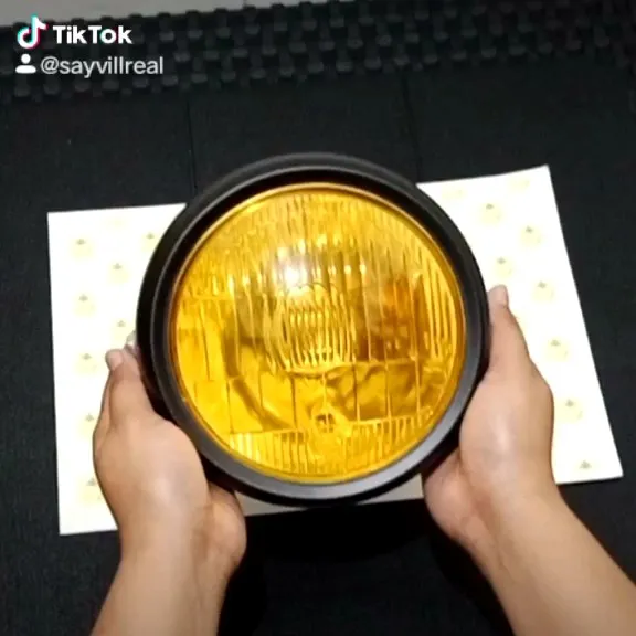 Yellow lens round headlight.universal.classic | Lazada PH