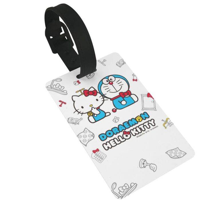 Doraemon Luggage Tag Suitcase Name ID Card Labels Identifiers PVC ...