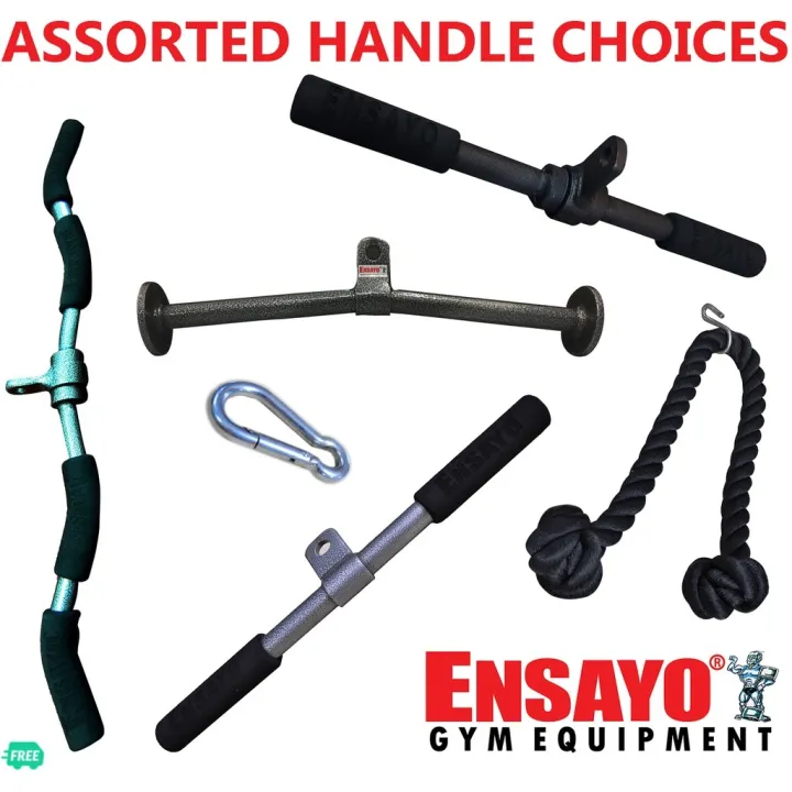 ENSAYO Assorted TRICEPS Attachment HANDLE BARS Machines Arms Strength ...