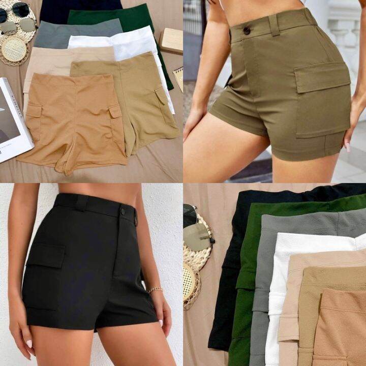 SS KATHY Cargo Shorts Trendy Pocket Short Highwaist | Lazada PH