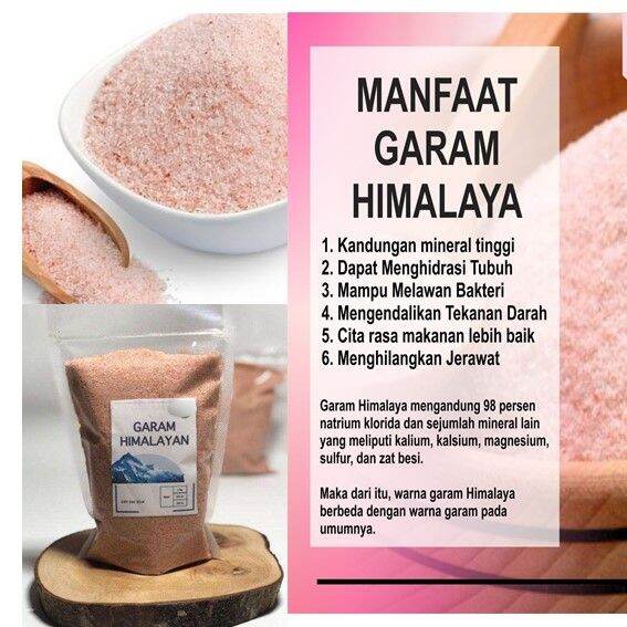 Himalayan Salt Garam Natural Himalaya Kemasan 100 GR Garam Himalaya ...
