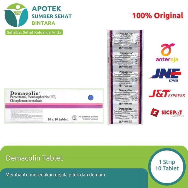 Demacolin Obat Pilek 1 Strip 10 Tablet | Lazada Indonesia