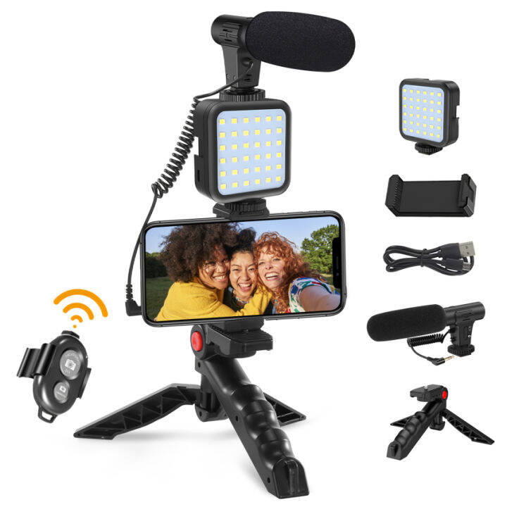 【Ready Stock+100% Original】Vlogging Kit for iPhone, Android with Tripod ...