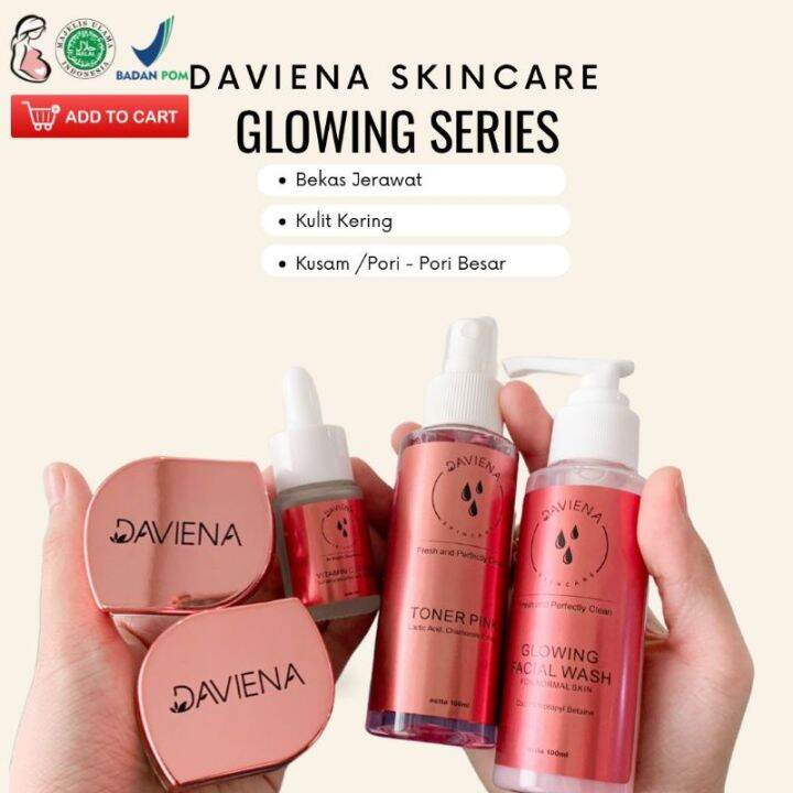 DAVIENA SKINCARE GLOWING SERIES | Lazada Indonesia