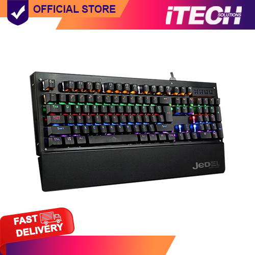 JEDEL KL90 RGB MECHANICAL GAMING KEYBOARD W/ WRISTPAD USB (BLUE SWITCH ...