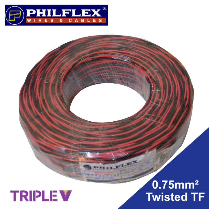 Philflex Twisted TF Wire 0.75mm 18/2 | Lazada PH