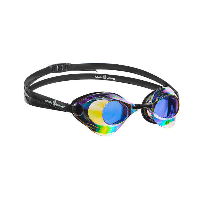 MADWAVE RACING GOGGLES - TURBO RACER II RAINBOW MIRROR (BLACK) | Lazada