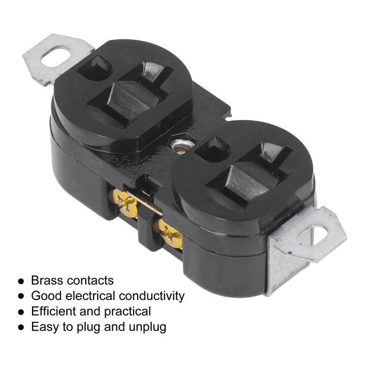 Double Industrial Plug Socket Wear Resistant PA66 + Brass Industrial ...