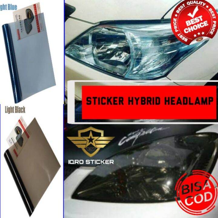 Sticker hybrid headlamp motor mobil stiker bening transparan mika lampu ...