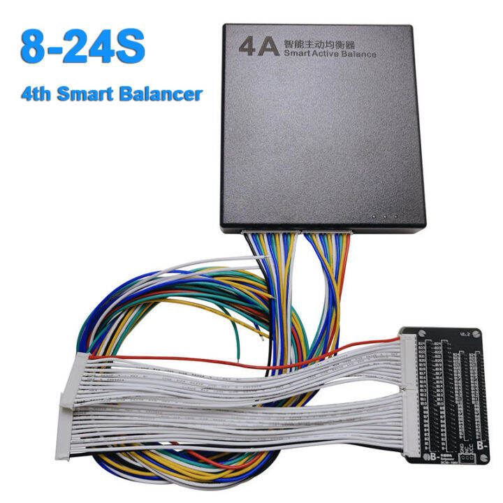 4th 8S-24S Smart Active Balancer Lifepo4 Lipo Lithium LTO Battery Energy Equalizer 4A Lithium ...
