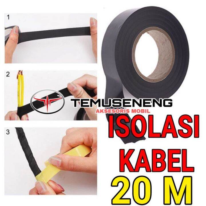 Isolasi Kabel Listrik 20 Meter Isolatip Lakban Kabel Listrik Tebal ...