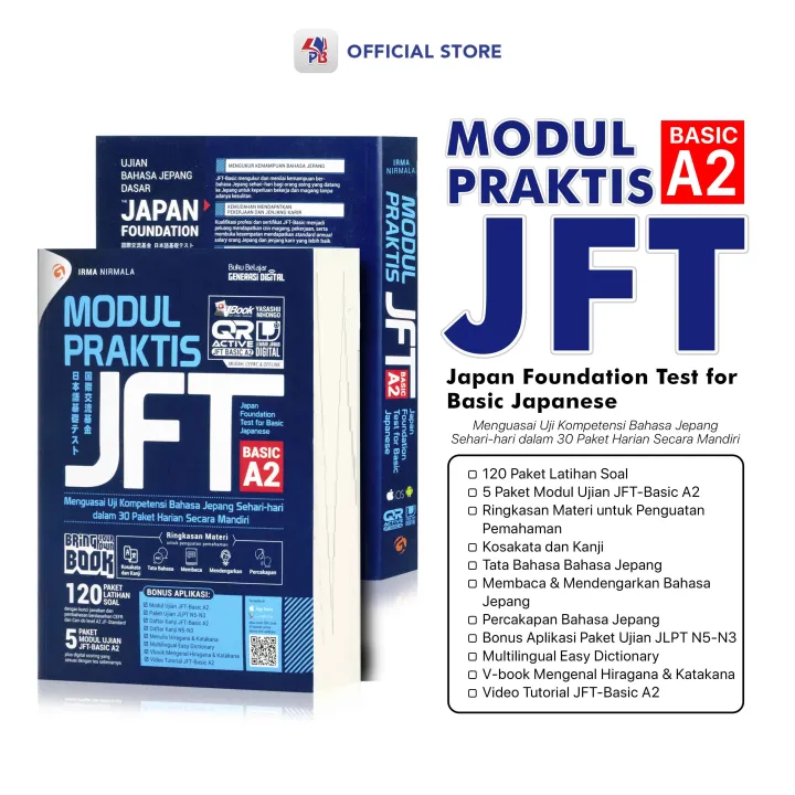 Buku Bahasa Jepang / Modul Praktis JFT Basic A2 / Menguasai Uji Kompetensi Bahasa Jepang Sehari ...