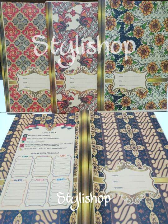 (KUARTO) Motif Batik - Sampul Buku Kertas Ukuran Kwarto / A5 | Lazada ...