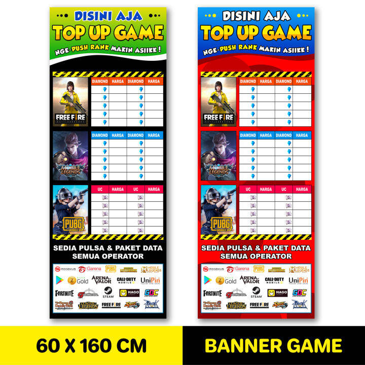 SPANDUK BANNER TOP UP GAME ONLINE TERBAIK TERMURAH | Lazada Indonesia