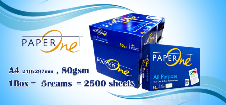 Paper One Bond Paper, A4, 80gsm, 5 REAMS EQUALS 1BOX | Lazada PH