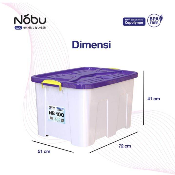 BOX CONTAINER 100 LITER + RODA - Kontainer Box / Container Box | Lazada ...