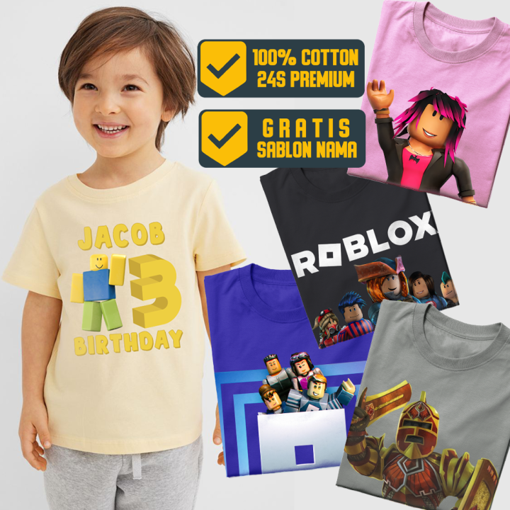 Roblox - Kaos Baju Roblox Anak Dewasa Couple Keluarga Sablon Nama Ulang ...