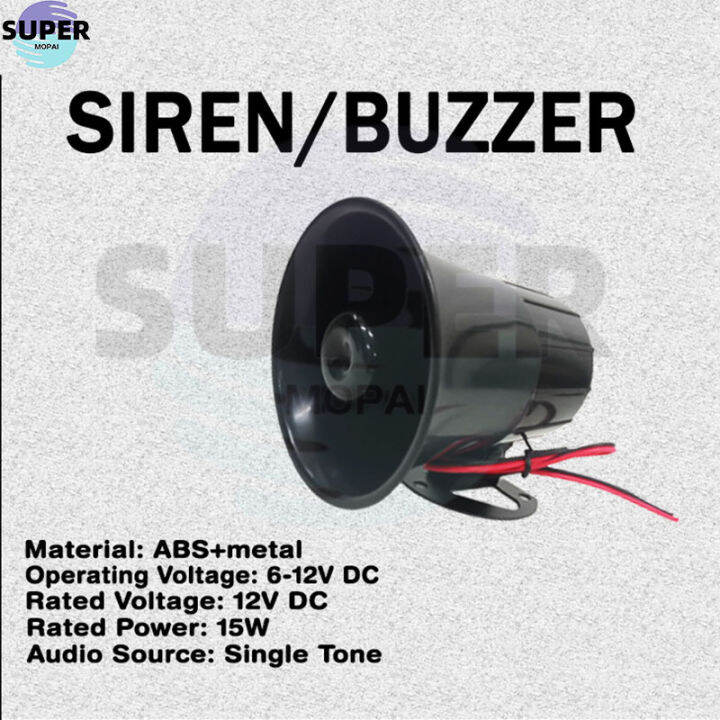 Motorcycle/Car Universal Siren 125dB Loud Warning Alarm Siren Truck 12V ...