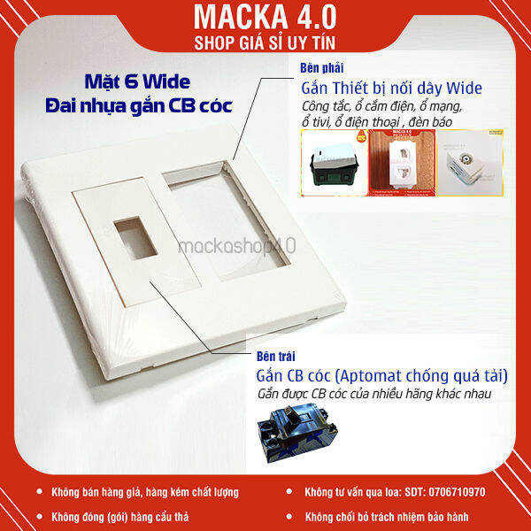 Combo Mặt nạ 6 Wide Panasonic và đai nhựa Nanoco gắn CB cóc Aptomat chống quá tải Panasonic ...