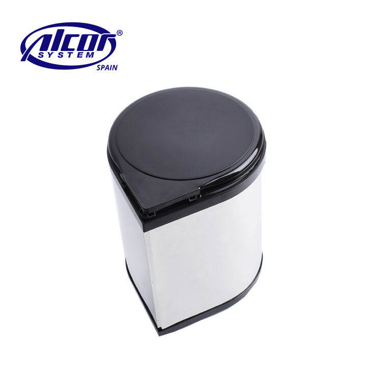 Alcor System 14 Litre Built-In Waste Bin With Stainless Steel Casing ...