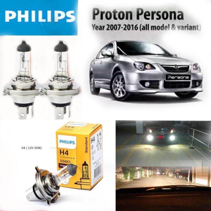 (2pcs) Headlamp HeadLight H4 12V 60/55W Bulbs for Persona and Gen2 New ...