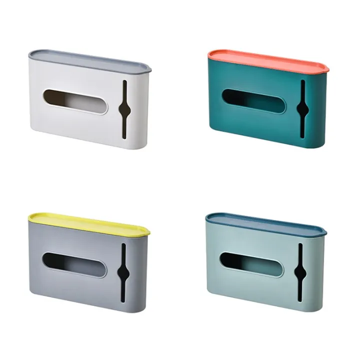 Wall-mounted Garbage Bag Storage Box Kitchen Plastic Bag Extraction Box ...