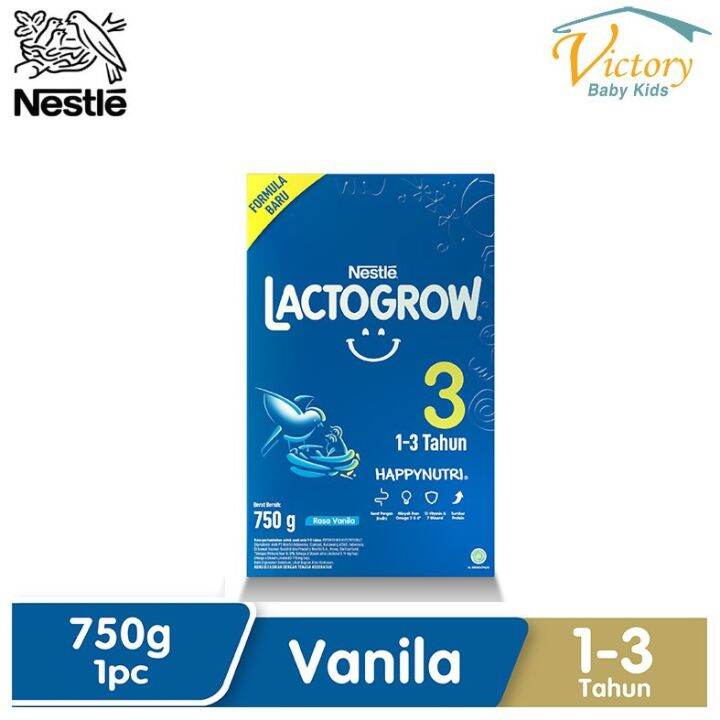 Nestle Lactogrow 3 Susu Pertumbuhan Rasa Vanilla 1-3 Tahun Box 750 g ...
