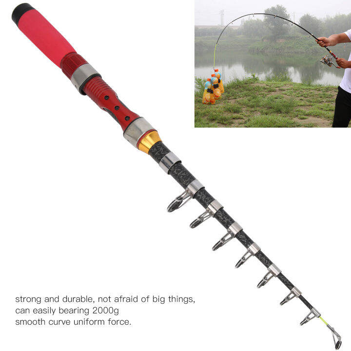 Fishing Rod Short Portable Fishing Pole Outdoor for Fishing Travel Camp ...