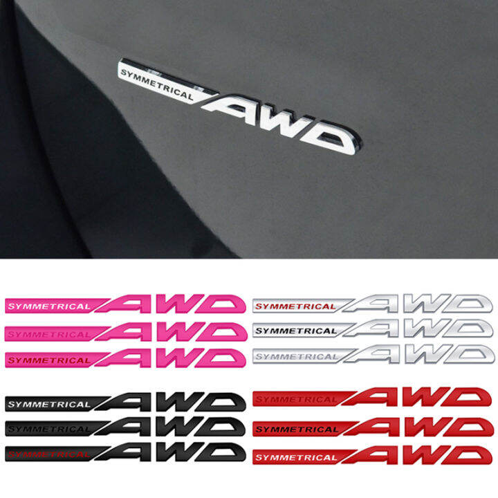 1 Piece Personality AWD Car Metal Emblem Sticker Rear Trunk Badge ...