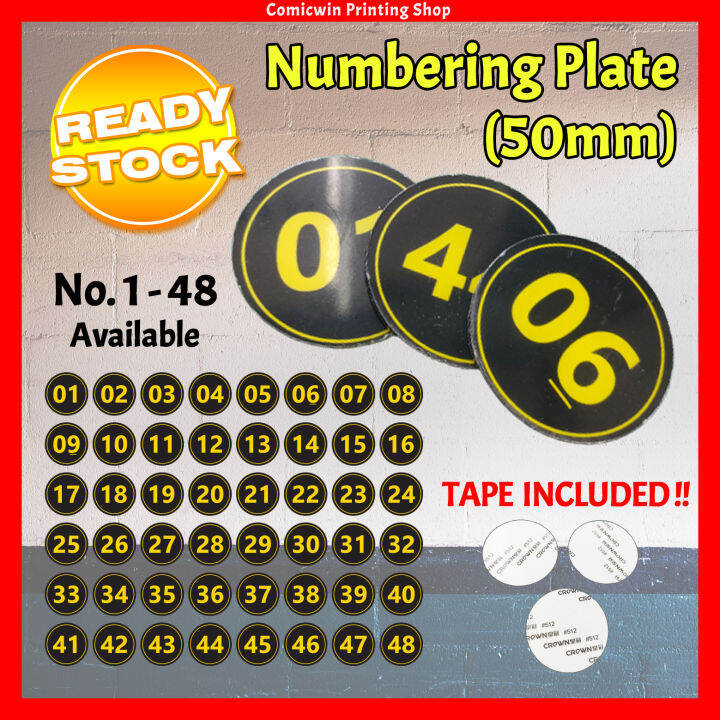 CMC599 Table Number (50mm Diameter) Acrylic Number Plate, Restaurant ...