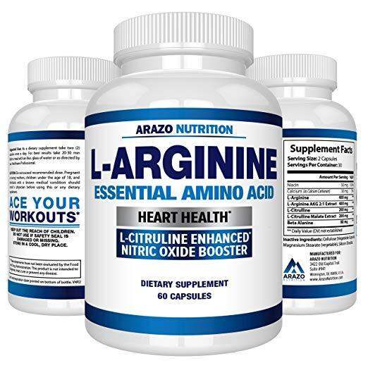 Arazo Nutrition Premium L Arginine | (1340mg) Nitric Oxide Booster with ...