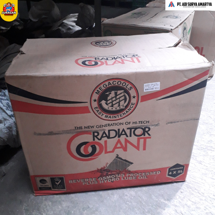 AIR PENDINGIN RADIATOR atau RADIATOR COOLANT MERAH 5LT MEREK MEGA COOL ...