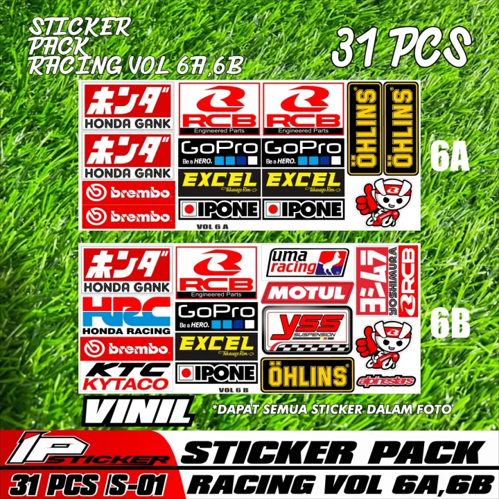Sticker Pack RACING VOL.6A, 6B - Sticker Pack Variasi List Sticker Pack ...