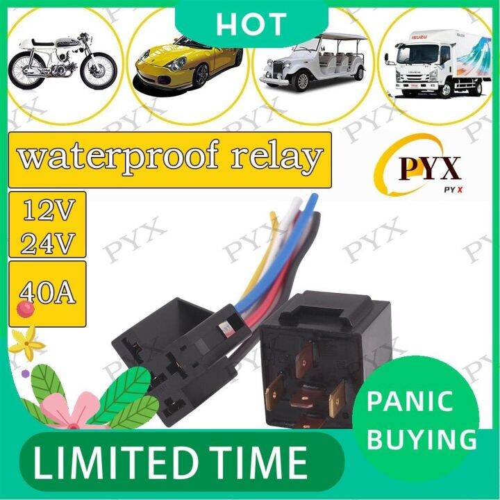 【Preferential】 12V 24V 40A 4Pin 5Pin waterproof car and motorcycle ...