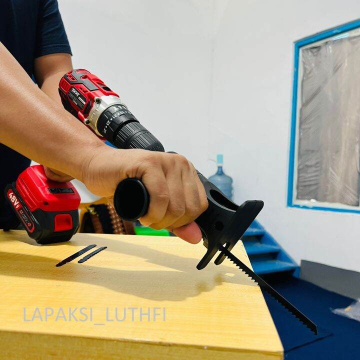 gergaji DK101 alat pengubah bor ke mesin potong adapter konektor jigsaw kayu besi | Lazada Indonesia