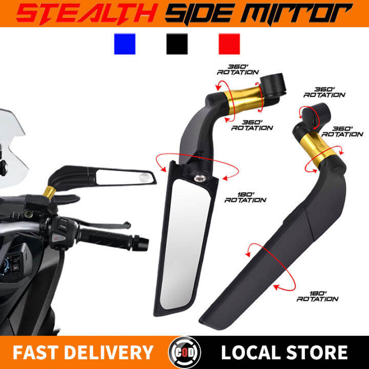 Classic Universal Side Mirror For Motorcycle YAMAHA 180+360° Adjustable ...