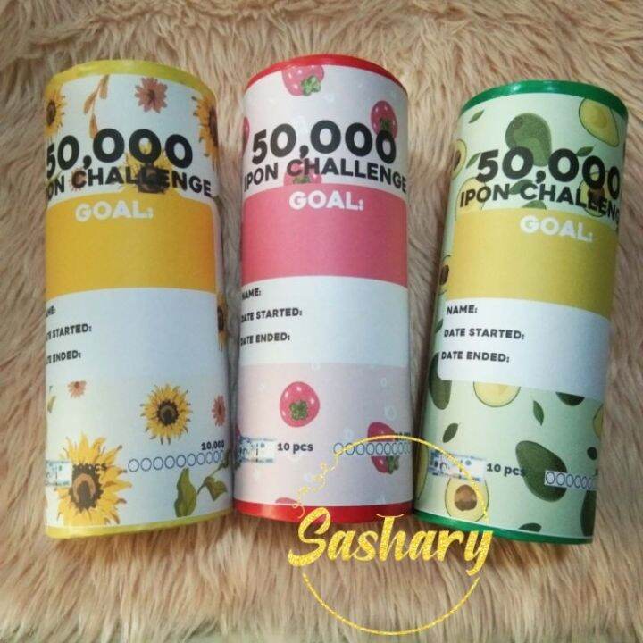 CUTE AESTHETIC Alkansya WITH GOALS Ipon Challenge (50000 if completed ...