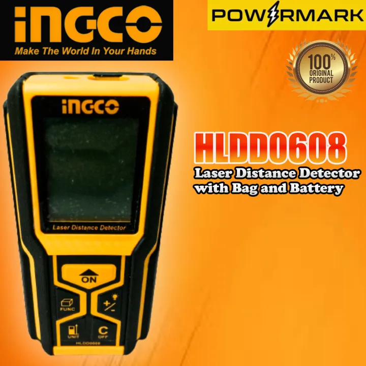 INGCO HLDD0608 Laser Distance Detector with Bag and Battery [POWERMARK ...