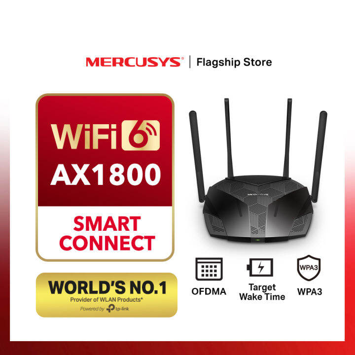Mercusys AX1800 & AX3000 Dual Band Gigabit Wireless WiFi 6 Router With ...