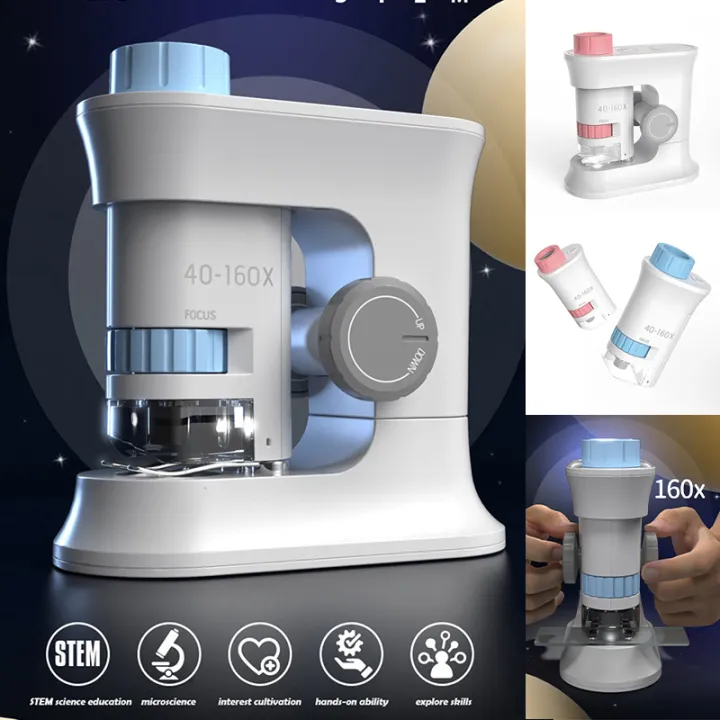 2022 NEW Handheld Desktop Dual Purpose Microscope Kit Laboratory LED ...