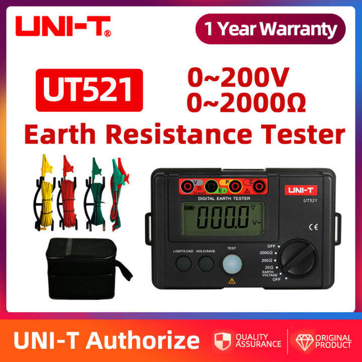 【Ready Stock】UNI-T UT521 UT522 Digital Earth Ground Resistance tester 0 ...