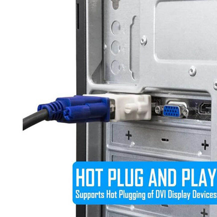 wuyangmin DVI to VGA Male to Female Video Converter Adapter for ...