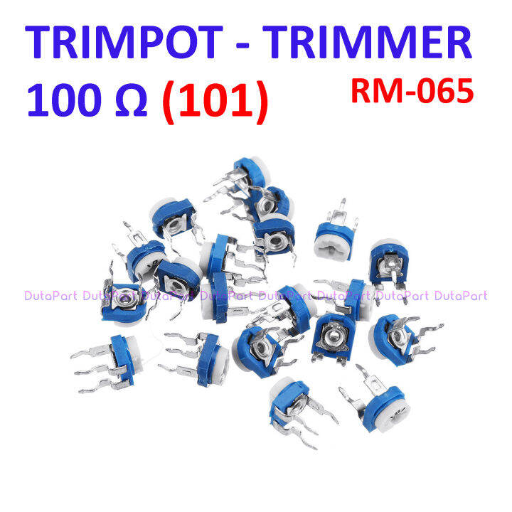 50 PCS 100 Ohm 101 Trimpot Trimmer RM-065 RM065 VR Variable Resistor ...
