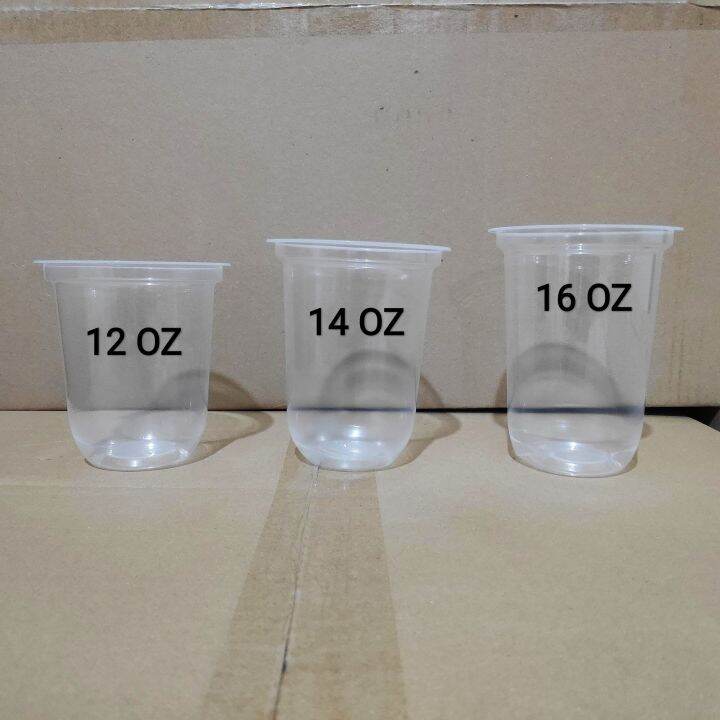 Gelas Oval, Gelas Plastik Oval 12oz, 14 oz, 16oz | Lazada Indonesia