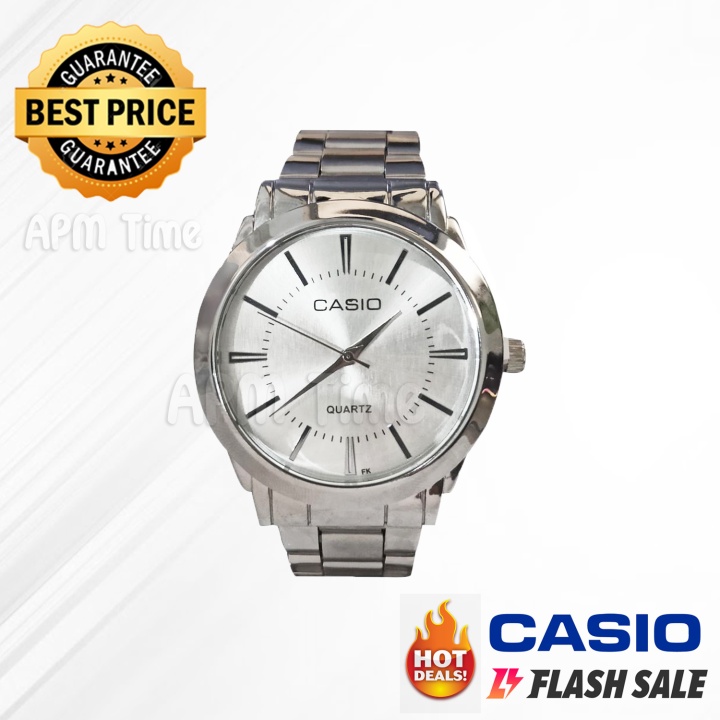 Casio Quartz Stainless Steel Silver Dial Watch For Men - Silver CS001 ...