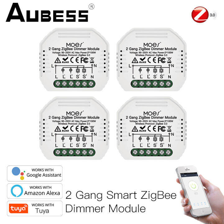 Tuya ZigBee 3.0 Smart Light Dimmer Switch Module, Smart Home DIY Breaker 12 Way Control, Work ...