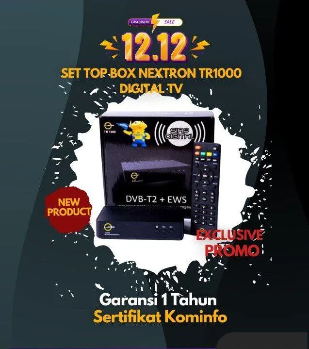 Set Top Box Tv Digital DVB T2 STB Nextron TR1000 | Lazada Indonesia