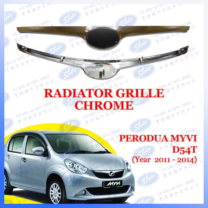 PERODUA MYVI D54T 1.3CC RADIATOR GRILLE - CHROME (Year 2011 - 2014 ...